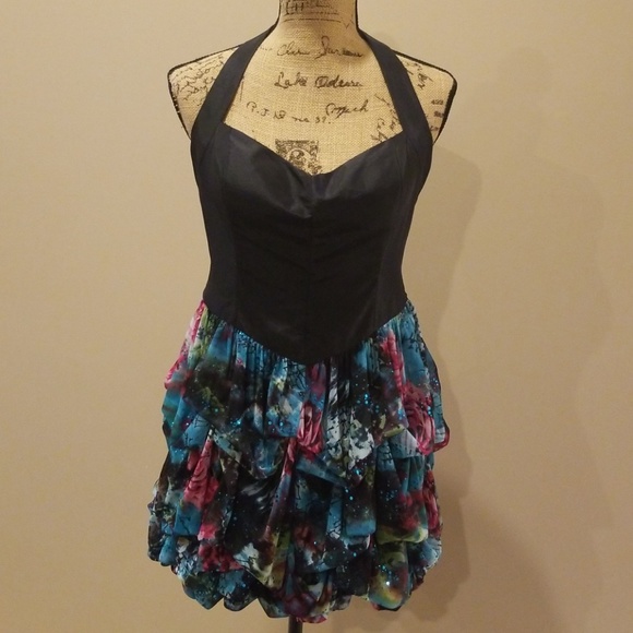 Arden B | Dresses | Arden B Teal Layered Party Dress Halter Sbin | Poshmark